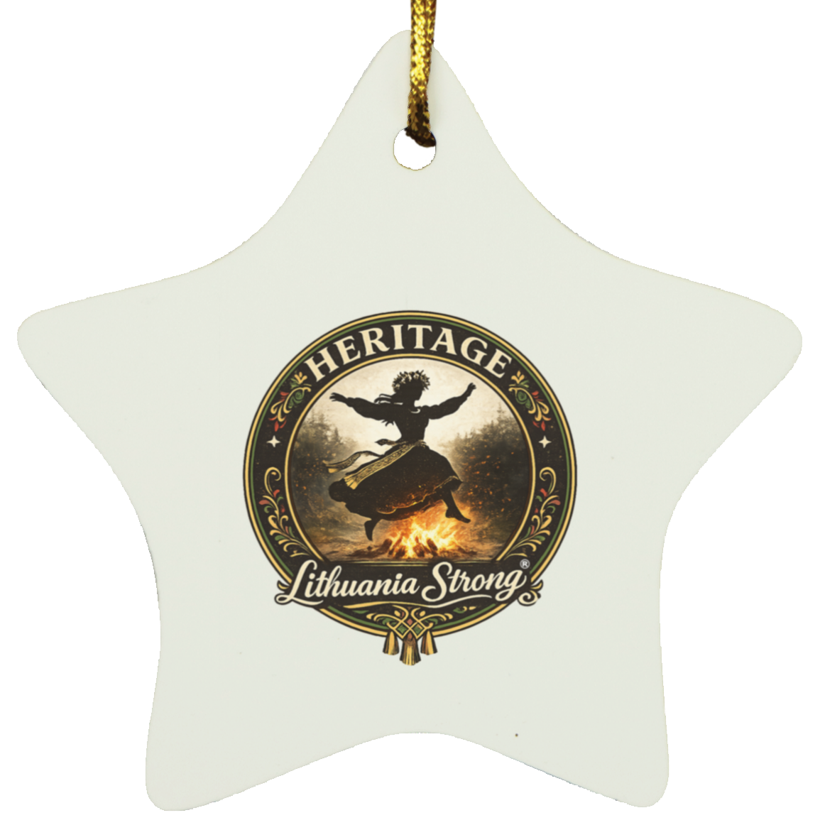 Jonines Heritage Collection - MDF Star Ornament – Lithuania Strong