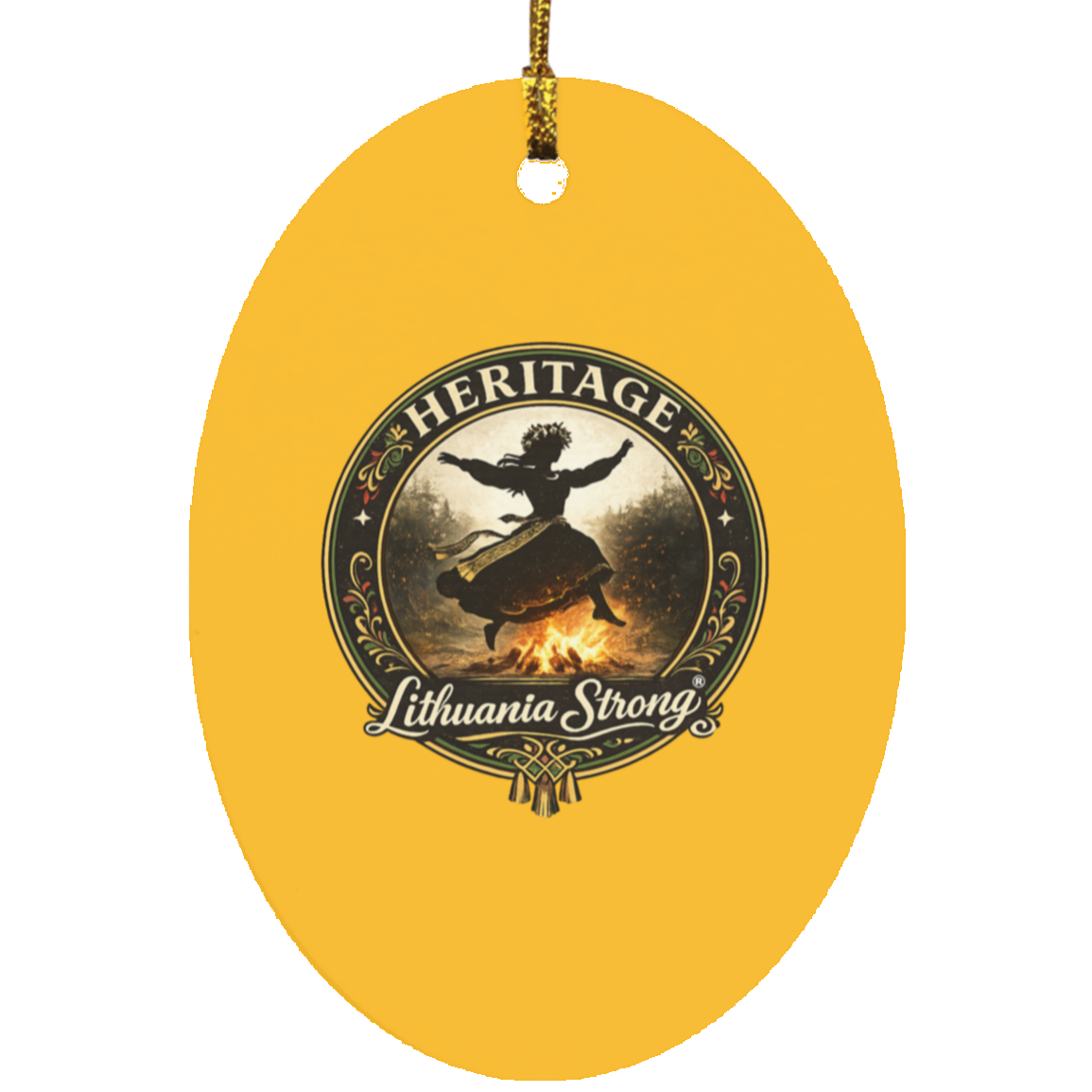 Jonines Heritage Collection - MDF Oval Ornament – Lithuania Strong