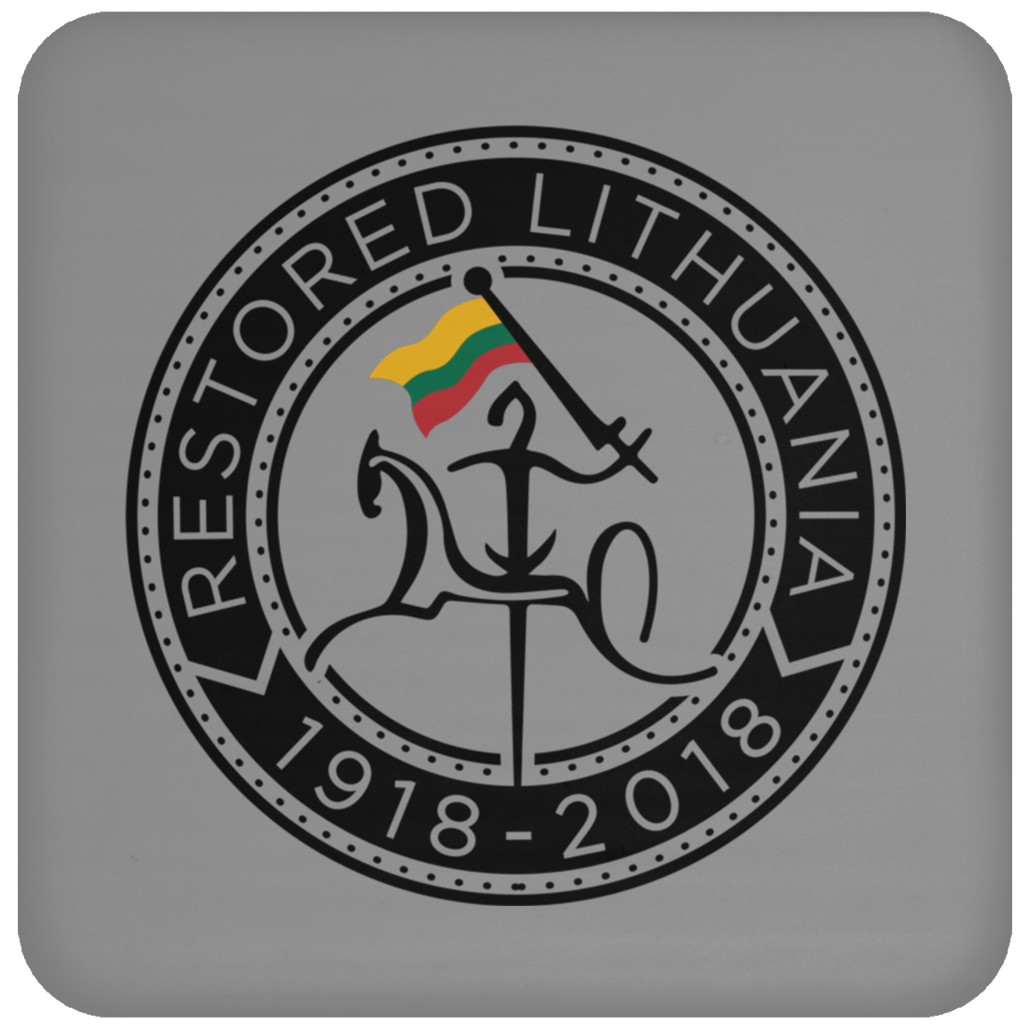 Vytis Restored - High Gloss Coaster - Lithuania Strong