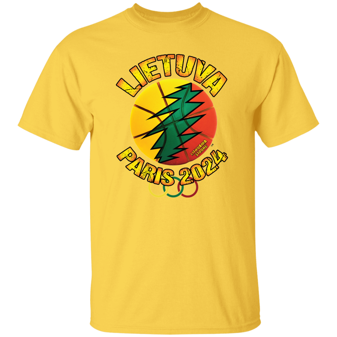 Lietuva Paris 2024 - Men's Classic Short Sleeve T-Shirt - Lithuania Strong