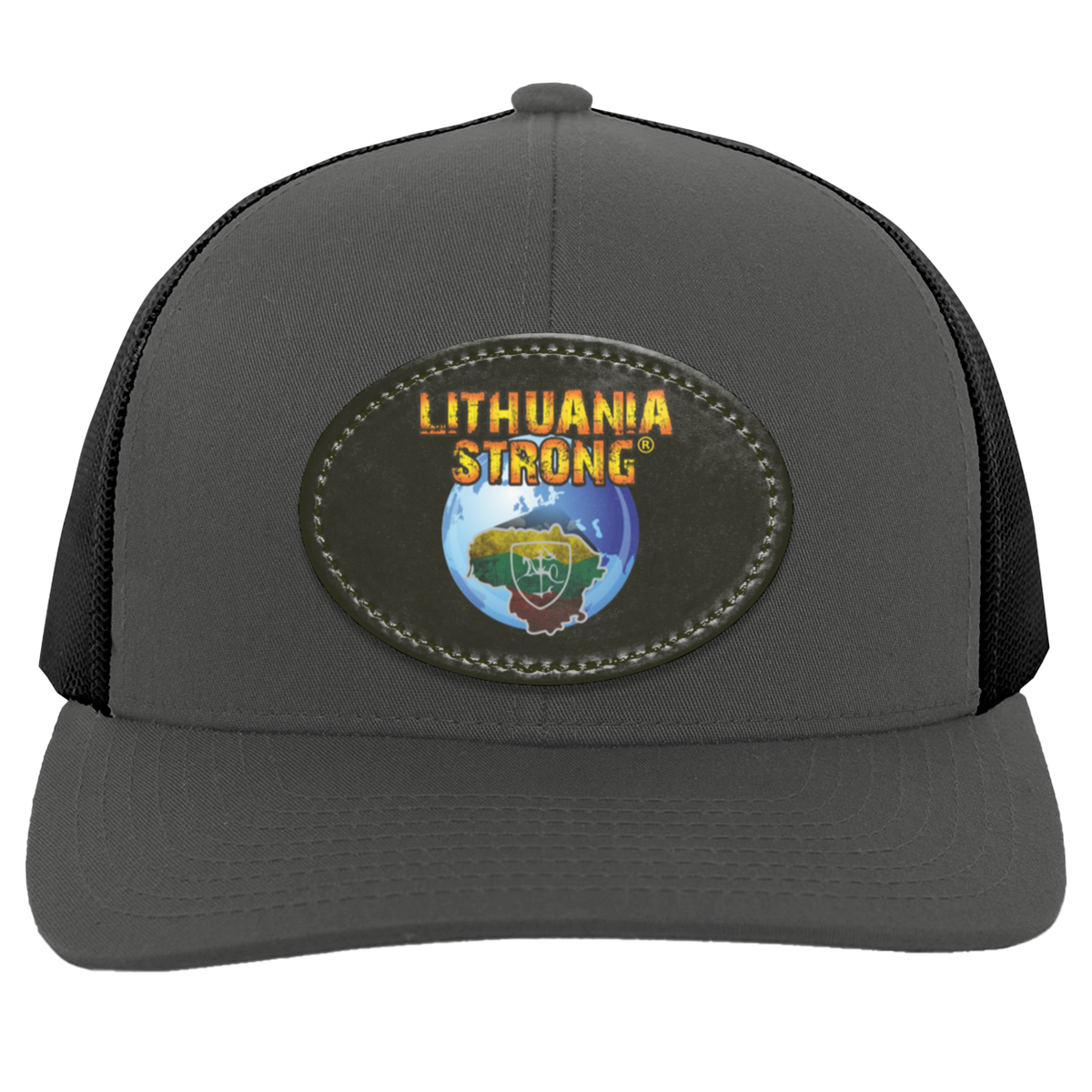 Lithuania Strong - Trucker Snap Back - Oval Patch - Lithuania Strong