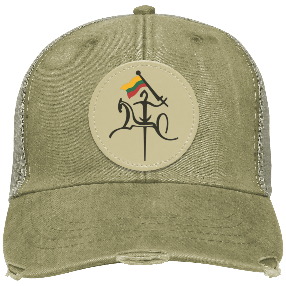 Vytis With Lithuanian Flag - Distressed Ollie Cap - Circle Patch ...